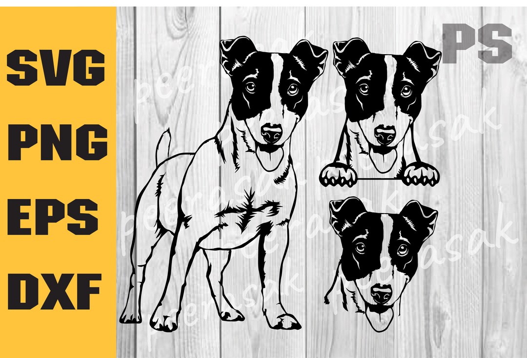 Jack Russell Terrier Svg, Silhouettes Dxf, Dog SVG Files for Cricut ...