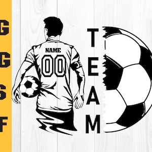 Soccer Player Svg, Soccer Monogram Svg, Soccer Clipart, Soccer Cricut ...