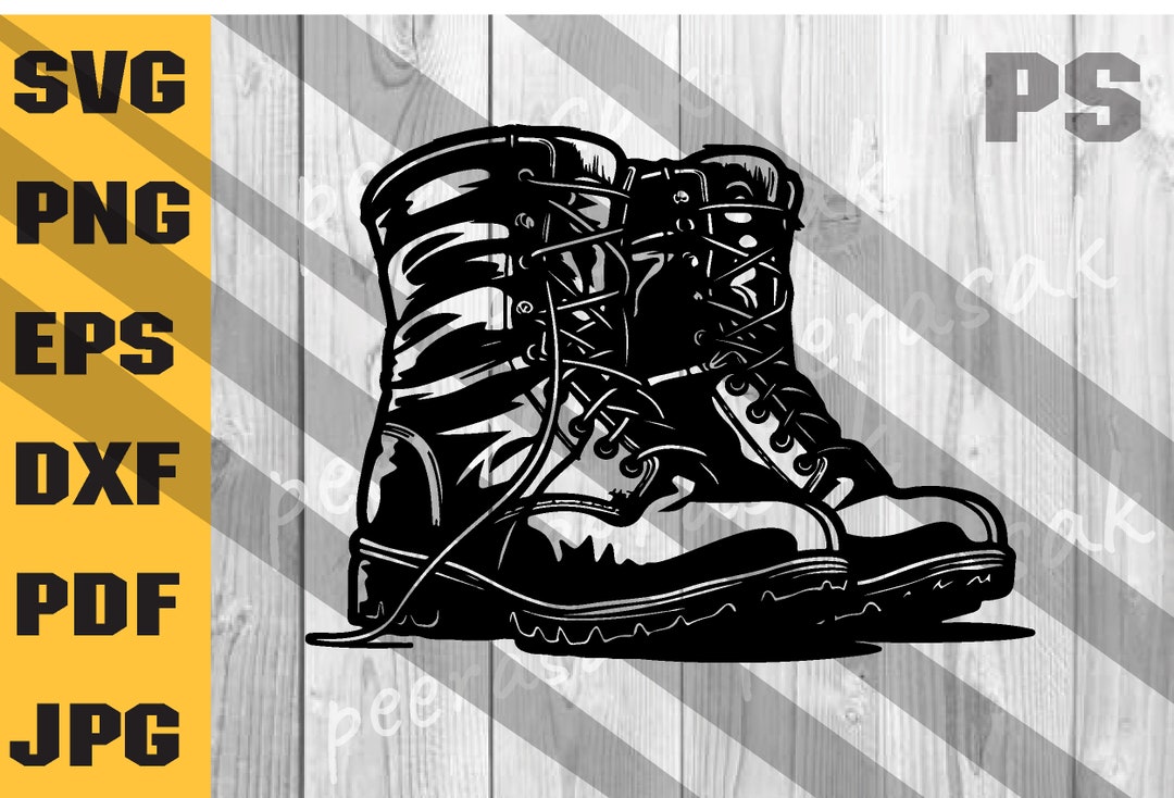 Combat Boots Svg File, Veteran Svg, Army Svg, Soldier Svg, Combat Boots ...