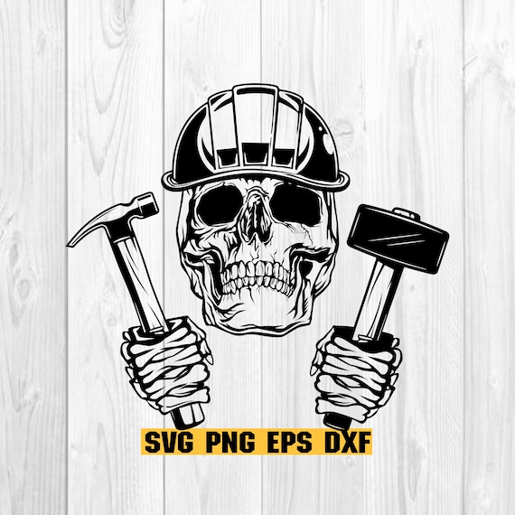 Carpenter Skull Svg Carpenter Cut File Carpenter Repair | Etsy