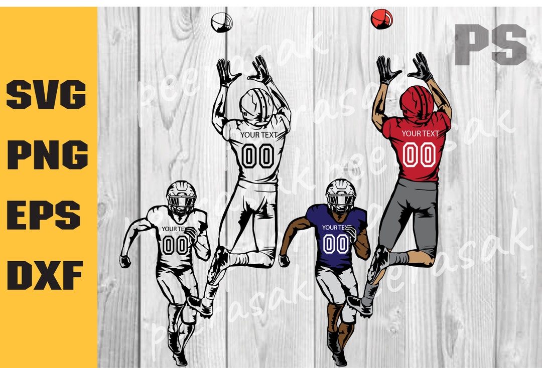 Football Player Svg, Football Svg, Colored Layers, Football Team ...