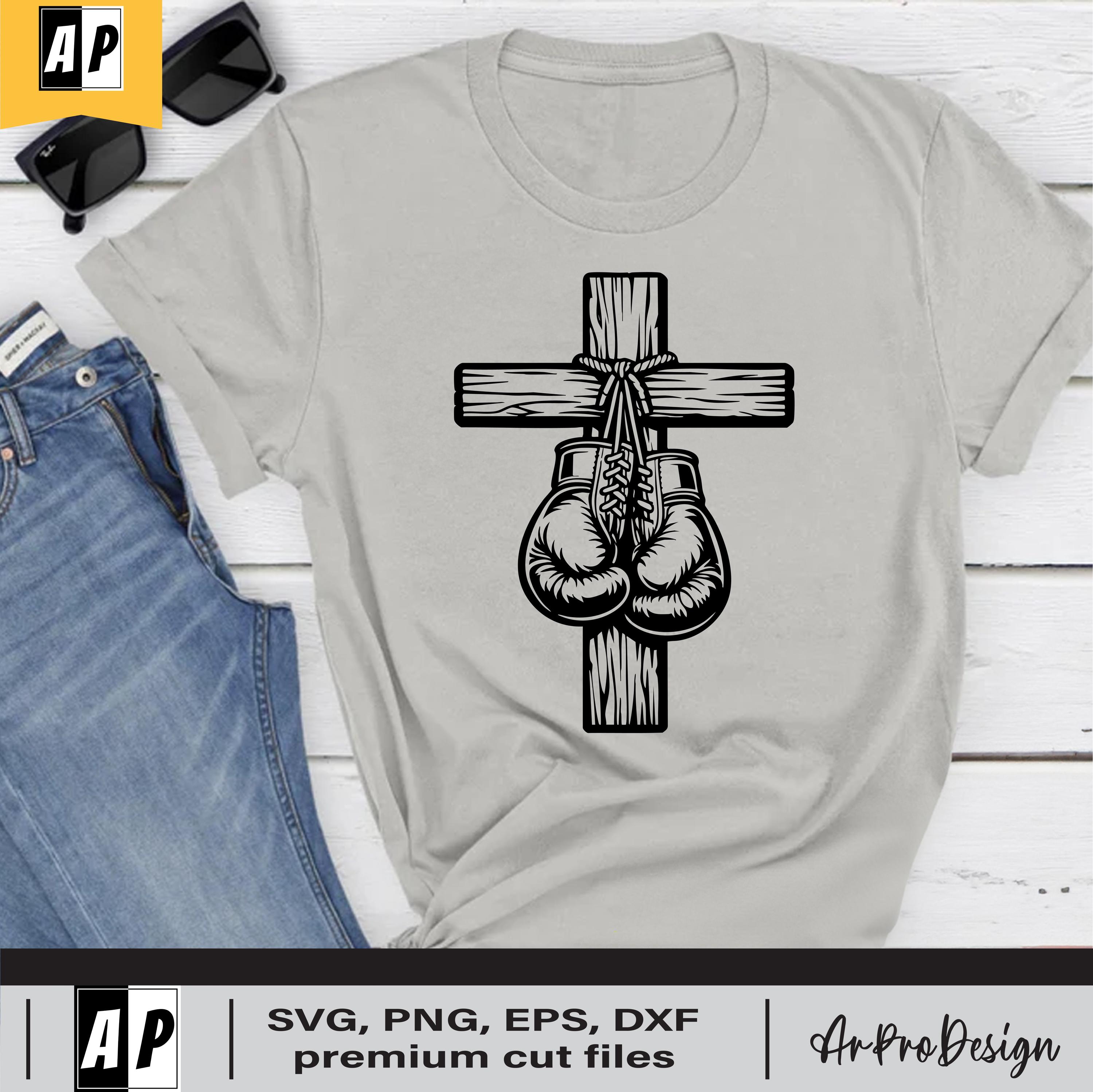 Boxing Gloves Cross Svg, Boxing Cross Svg, Christian Boxing Svg, Faith ...
