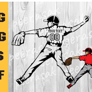 Baseball Boy Player SVG, Baseball Player SVG, Colored Layers, Baseball ...