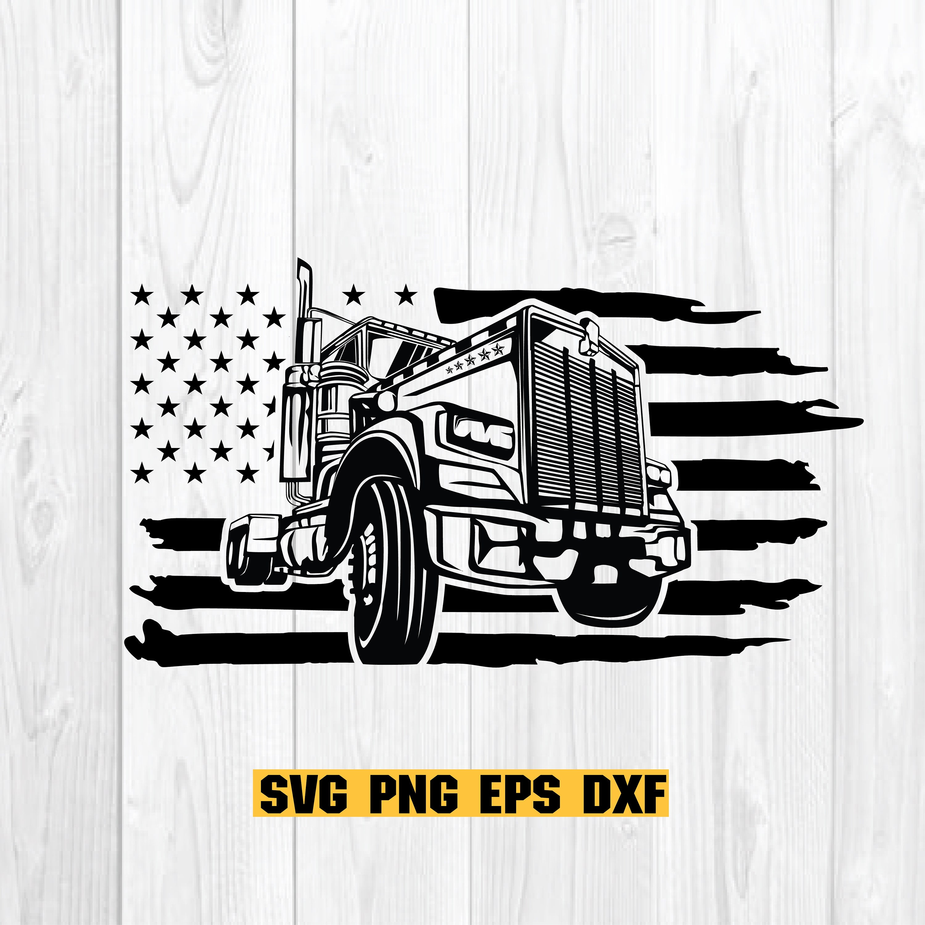 US Semi Truck Svg Semi Truck Cutfile Truck Cutfile US Semi - Etsy