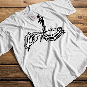Skeleton Hands Smoking Cannabis SVG, Pass Marijuana Blunt, Weed Joint ...