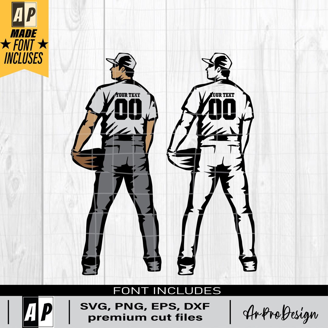 Baseball Player SVG, Baseball Monogram for Silhouette, Softball SVG ...
