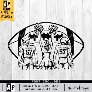 Cheerleader Svg, Football Player Svg, Football Name Svg, Cheer Dance ...
