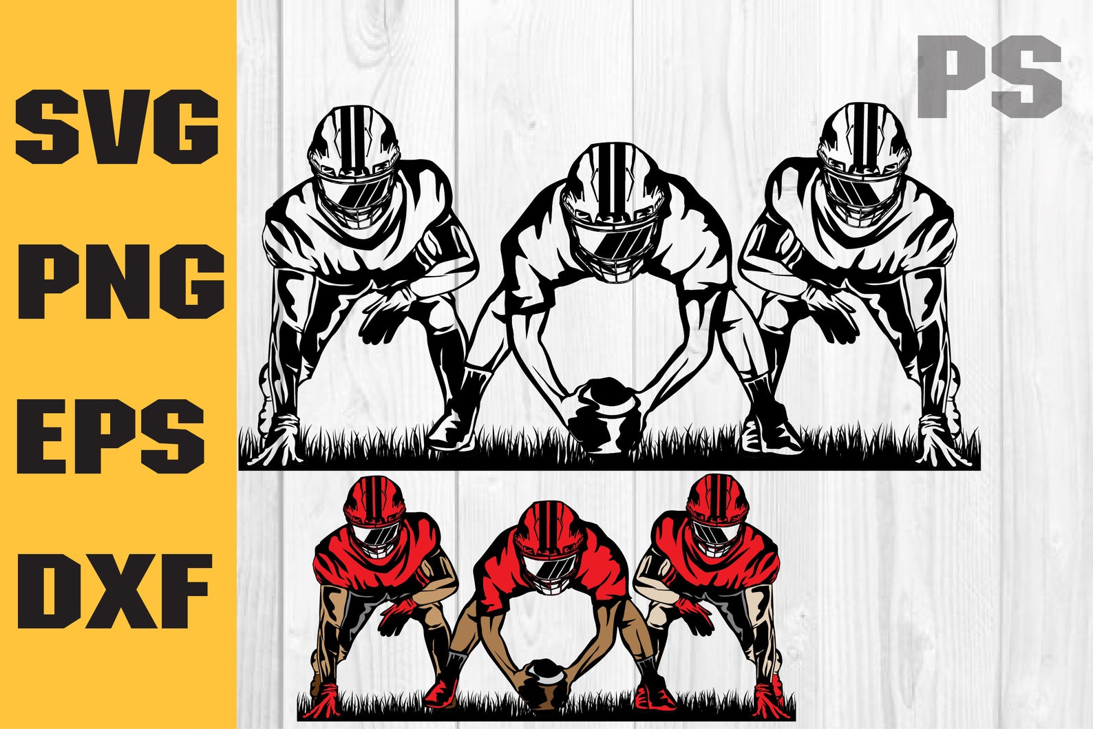 Football Team Svg, Football Player Svg, Football Svg, Colored Layers ...