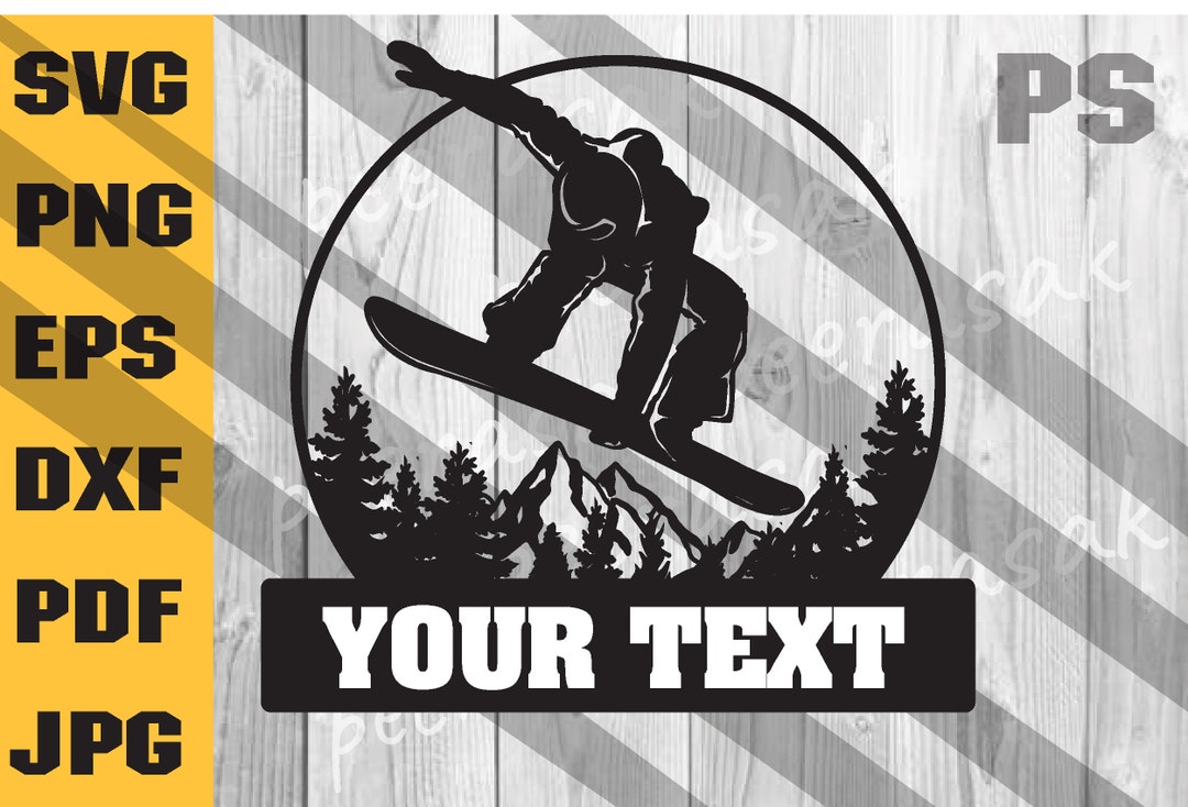 Snowboard Svg, Snowboarding Svg, Mountain, Landscape, Snowboard Cricut ...