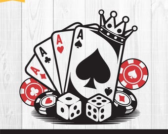 Playing Cards Svg, Poker Cards Svg, Aces SVG, Royal Flush Clip Art ...