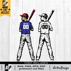 Baseball Boy Player SVG, Baseball Player SVG, Colored Layers, Baseball ...