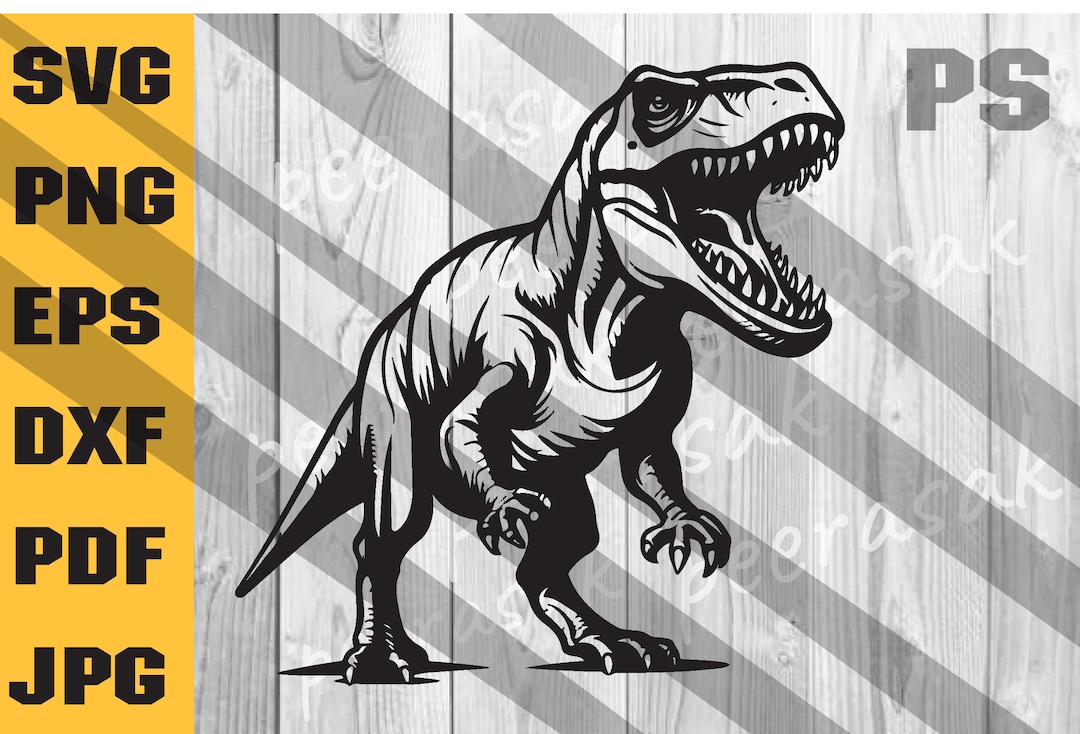 T-rex Dinosaur SVG, Tyrannosaurus Rex SVG, Dino SVG Prehistoric Animal ...