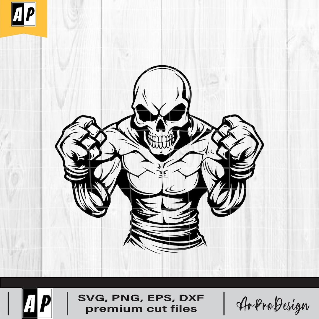Boxing Skeleton SVG, Skull Boxer SVG, Skull Svg, Sports Knockout ...
