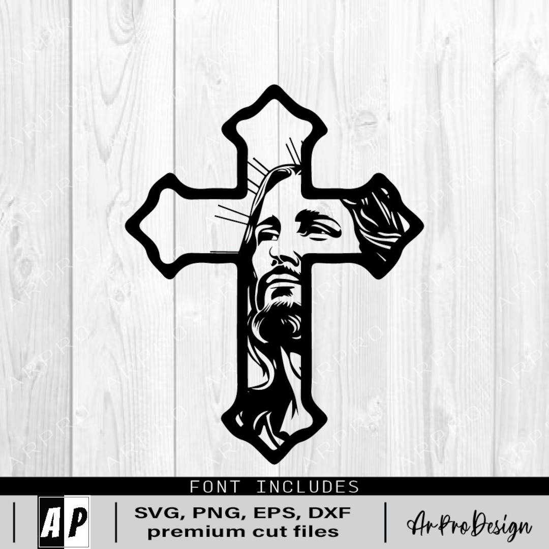 Jesus Crucifix SVG, Jesus Christ on Cross SVG, Religious Christian ...