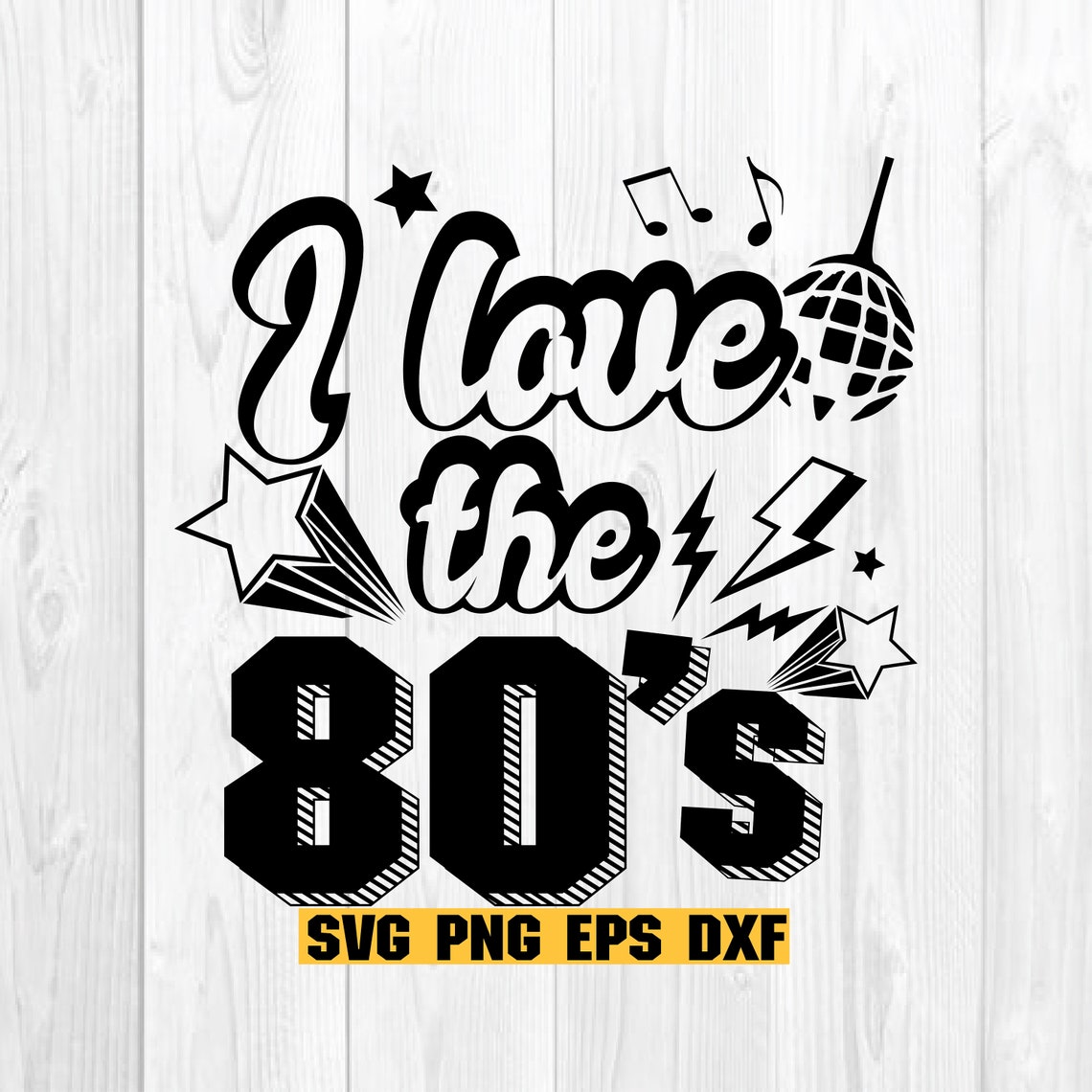 I Love the 80s Svg 80s Party Svg Retro Clipart Eighties - Etsy