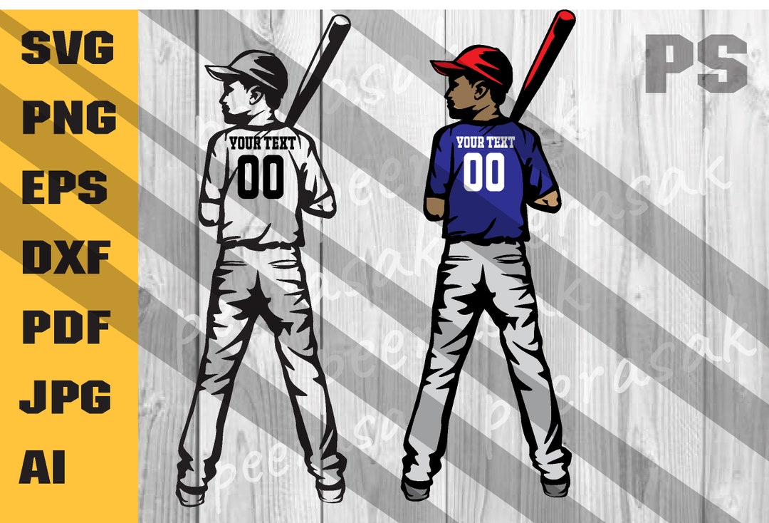 Baseball Boy Player SVG, Baseball Player SVG, Colored Layers, Baseball ...