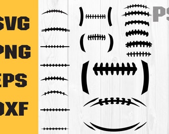 Football Laces Svg, Football Outline, Football Stitch Images for Cricut ...