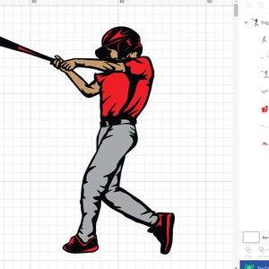 Baseball Boy Player SVG, Baseball Player SVG, Colored Layers, Baseball ...