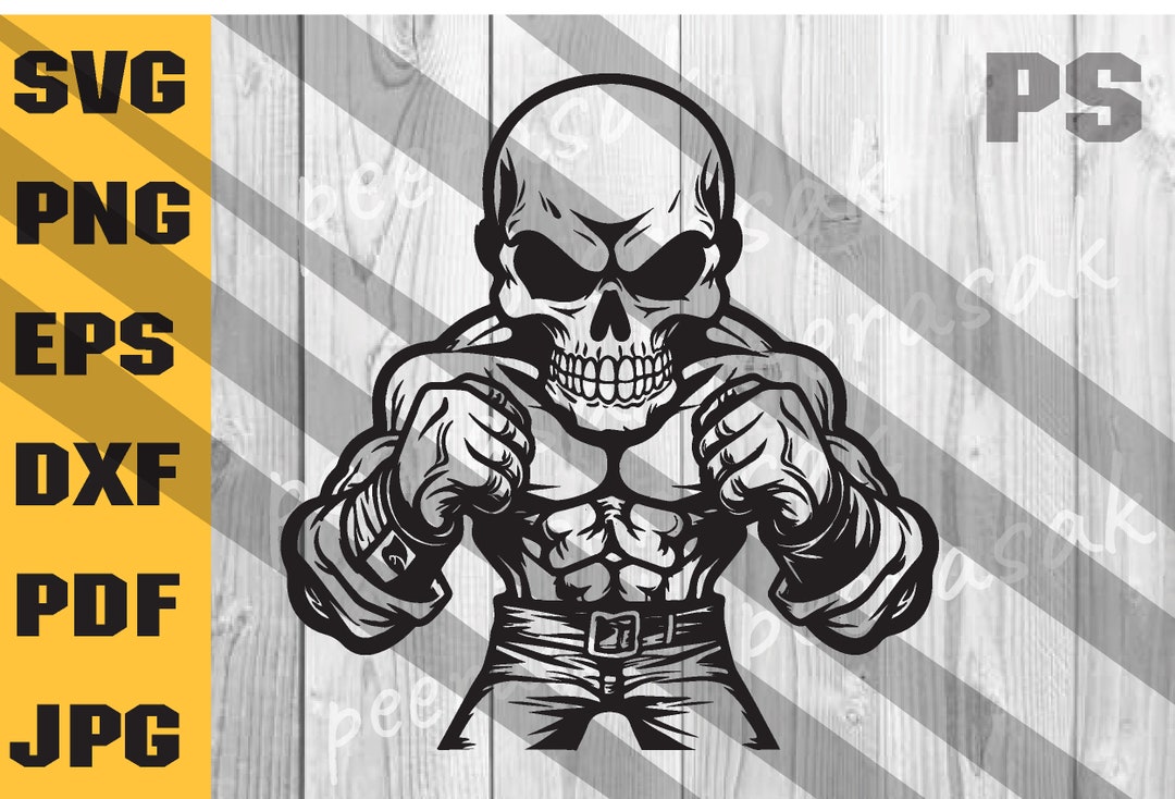 Boxing Skeleton SVG, Skull Boxer SVG, Skull Svg, Sports Knockout ...