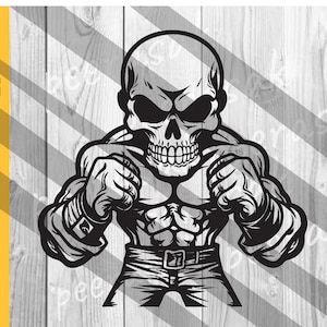 Boxing Skeleton SVG, Skull Boxer SVG, Skull Svg, Sports Knockout ...