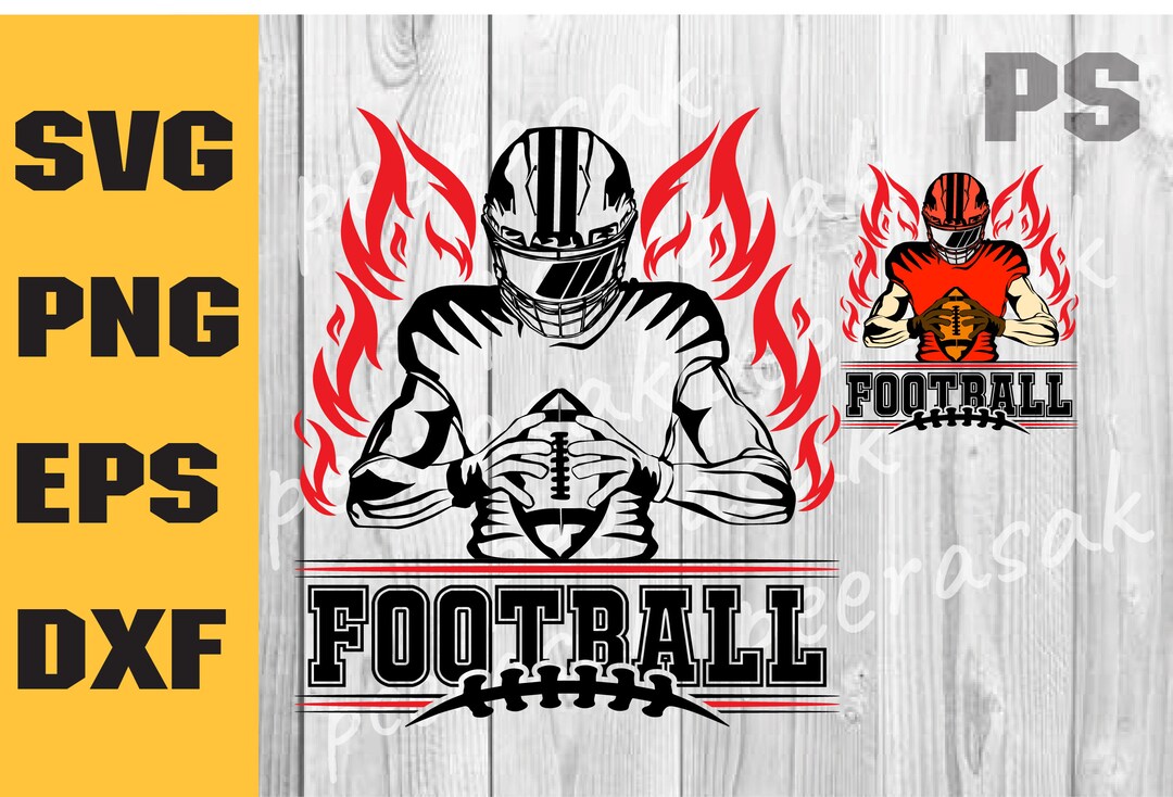 Football Player Svg Colored Layers Football Svg Football - Etsy