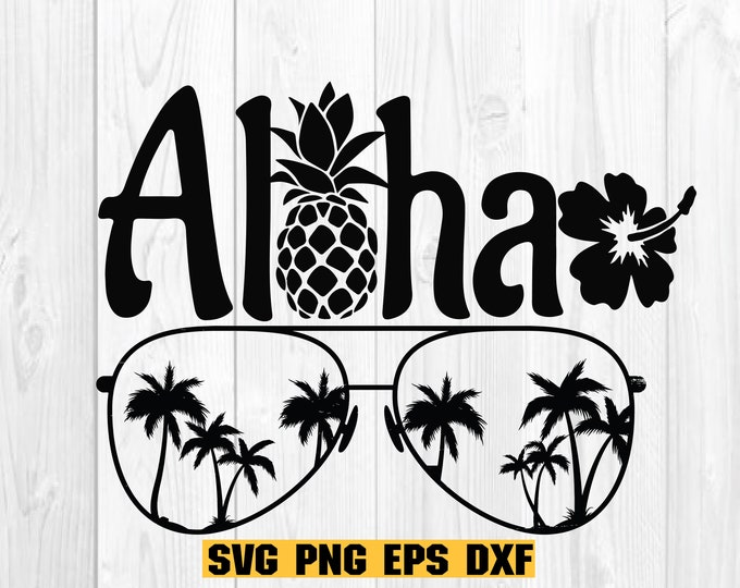 Mahalo SVG Beach Quote Beach Life Svg Aloha Hawaii Surf Palm Trees ...