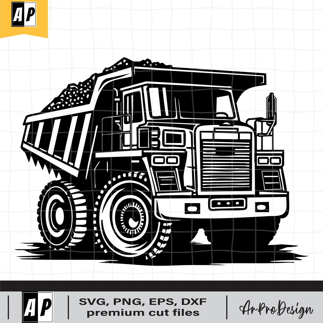Large Quarry Truck Svg, Haul Trucks Svg, Mining Truck Svg, Industrial ...
