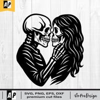 Skeleton Couple SVG: Eternal Love Gothic Romantic T-shirt Design ...