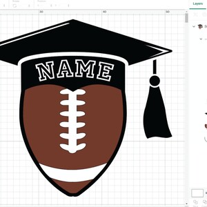 Senior Football Svg, Senior Template, Graduate Template, Football Svg ...