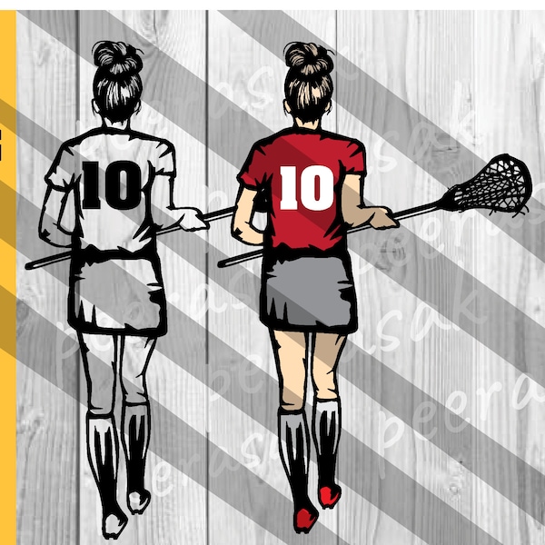 Lacrosse Female Silhouette - Etsy