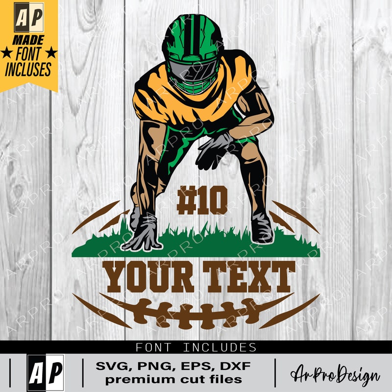 Layered Football Player Svg - Etsy