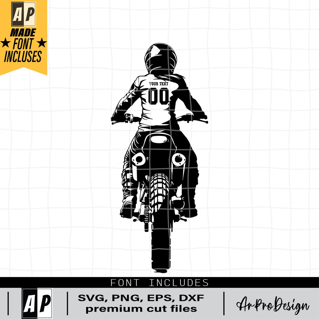 Female Motocycle Racer Svg, Motorcross Svg, Dirt Bike Svg, Racing Svg ...