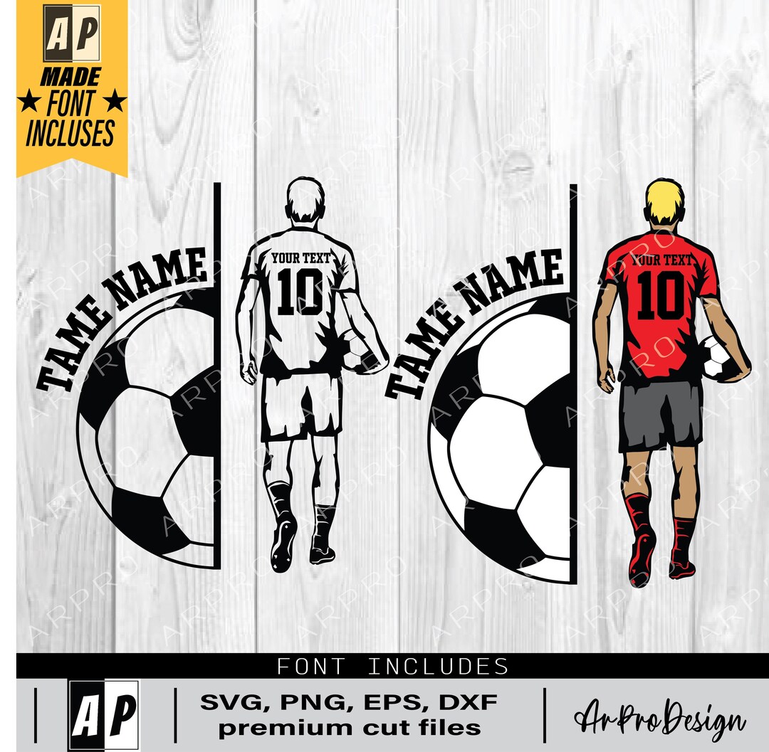 Soccer Player Svg, Soccer Monogram Svg, Soccer Clipart, Soccer Cricut ...
