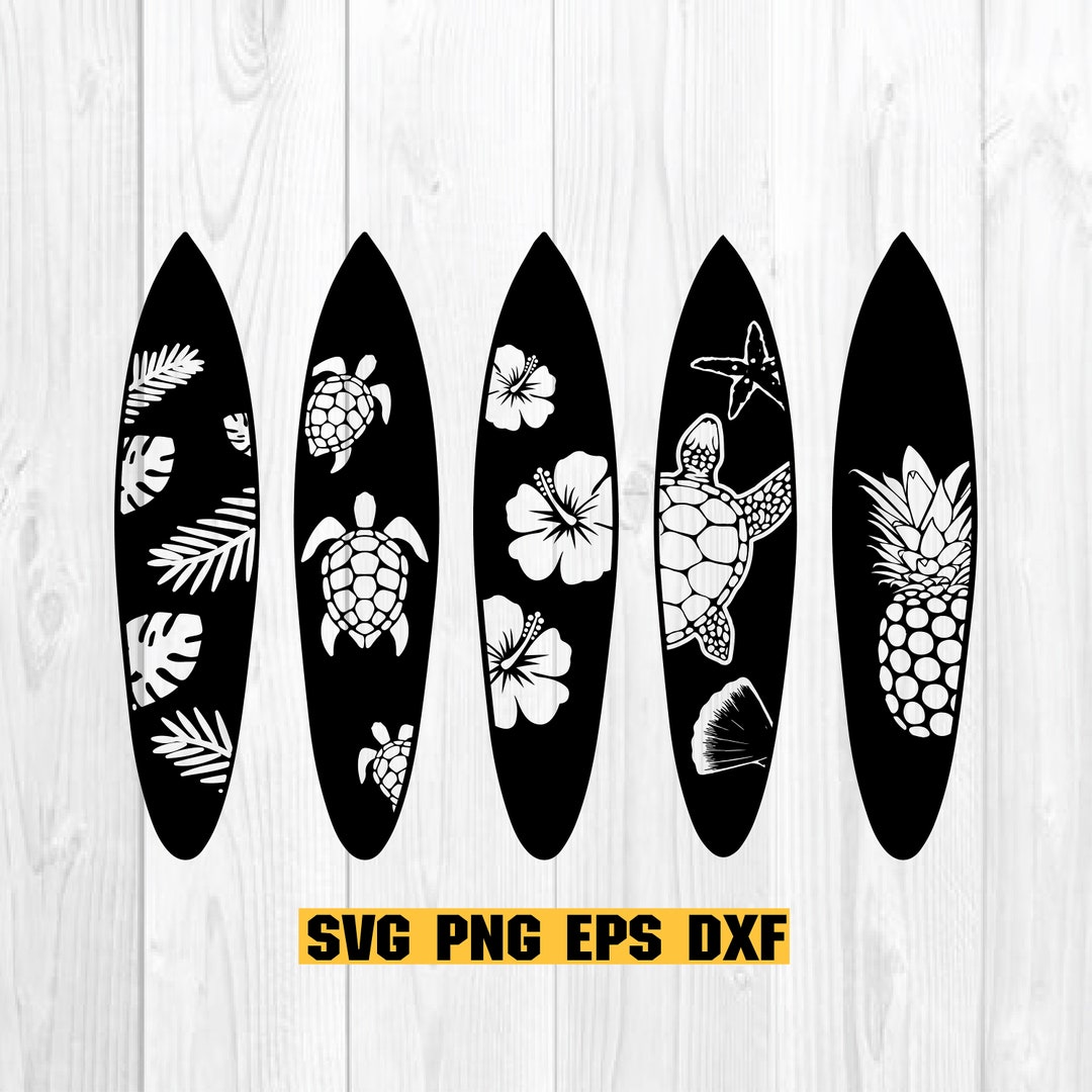 Surf Board SVG, Surfer, Surf Board Silhouette, Summer, Beach, Surfing ...
