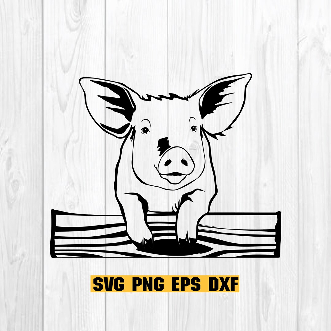Pig Svg Files for Cricut , Pig Scene Svg , Cute Pig Svg , Pig Clipart ...