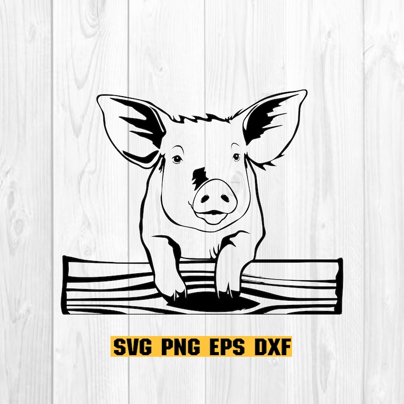 Pig Svg Files for Cricut Pig Scene Svg Cute Pig Svg Pig | Etsy