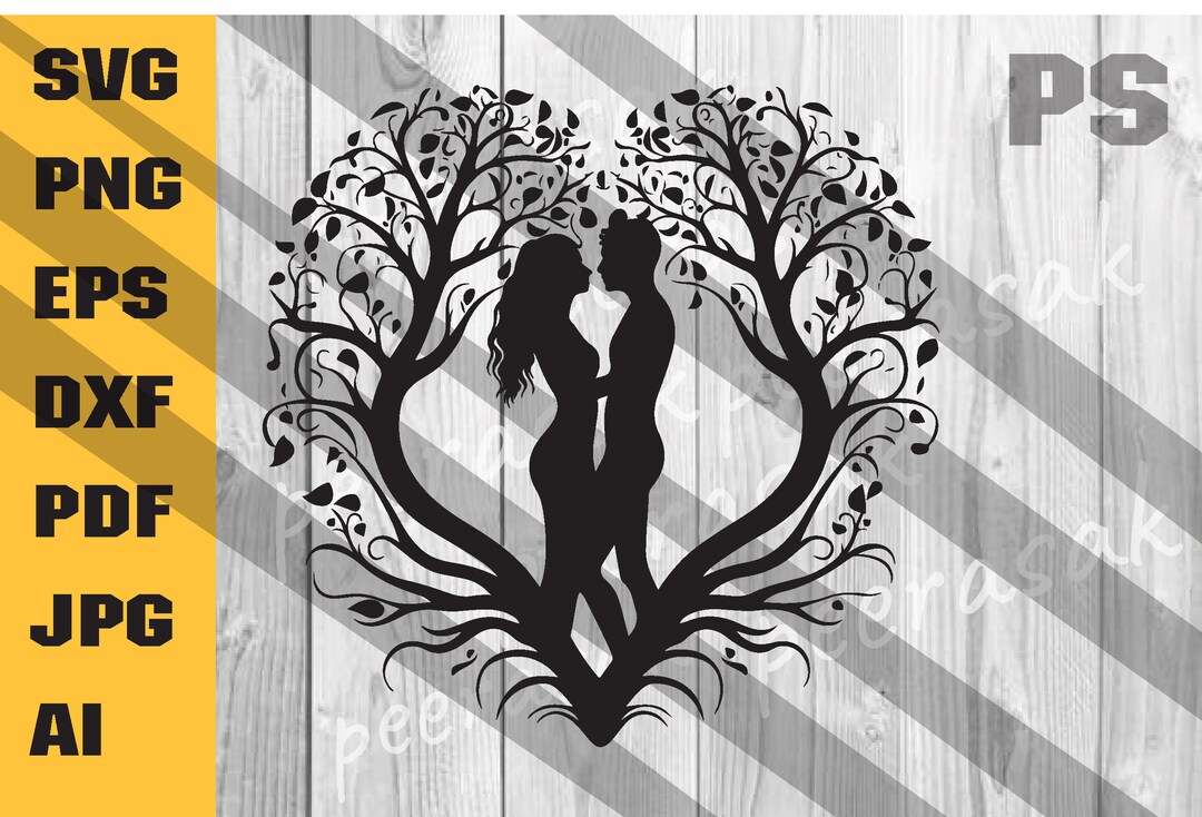 Lovers Tree SVG, Eternal Love SVG, Tree With Roots SVG, Cricut ...