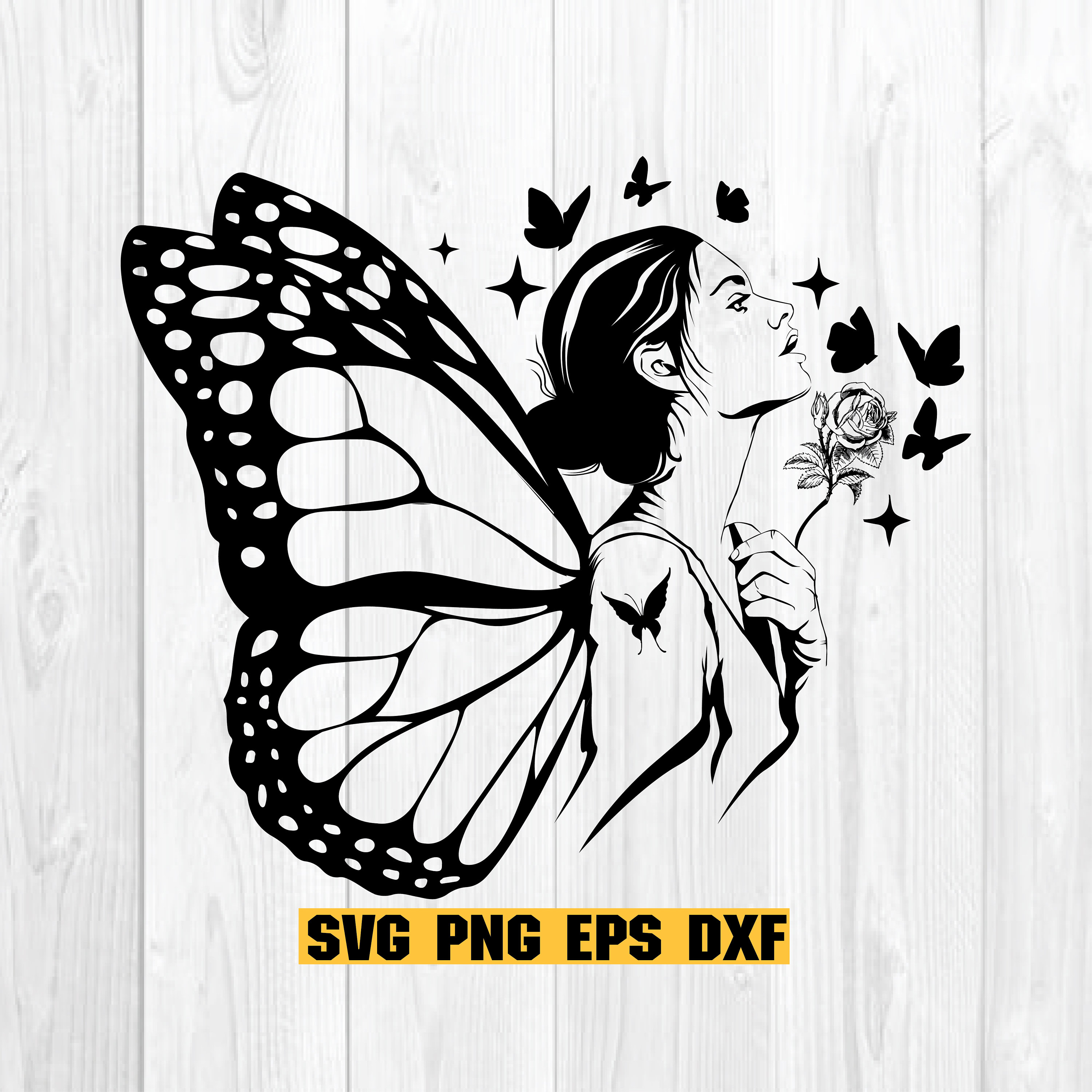 Girl Butterfly Fairy Svg Butterfly Flower Svg Floral - Etsy Australia