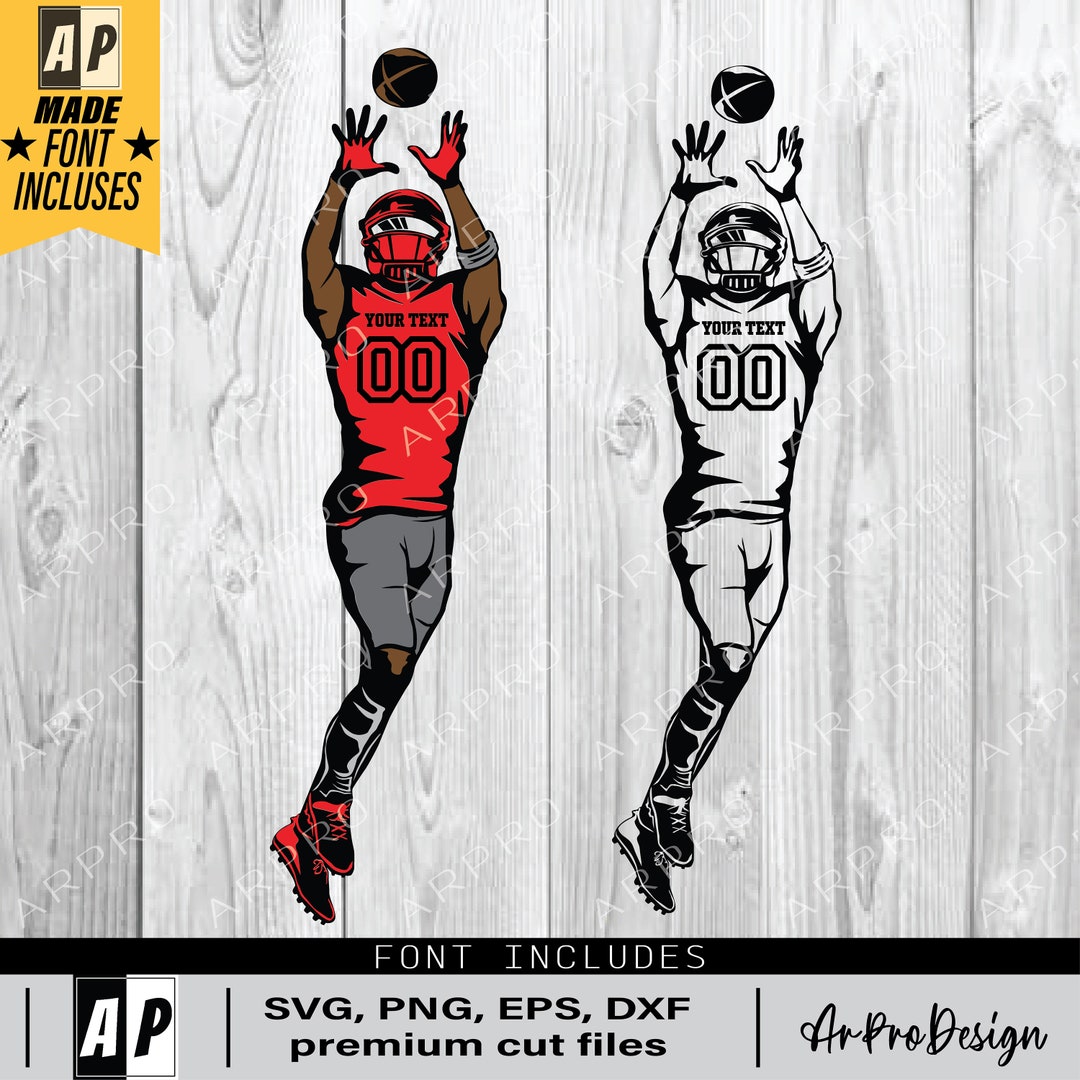 Football Player Svg, Football Svg, Colored Layers, Football Team ...