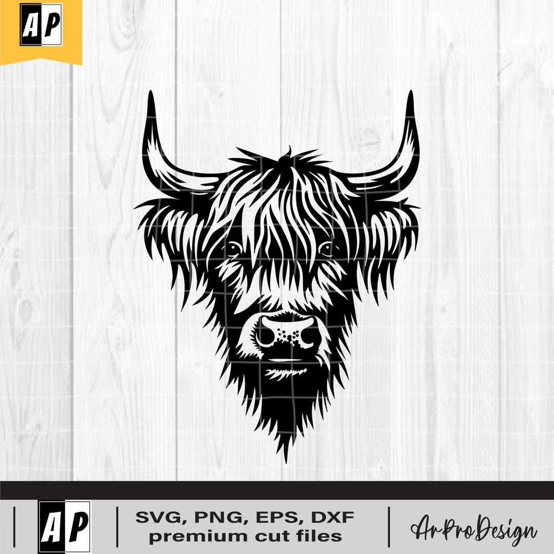 Highland Cow Svg, Hingland Cow Clipart, Highland Heifer Svg, Heifer Cow ...