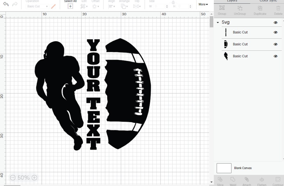 Football Template Svg Half Football Player Football Season | Etsy