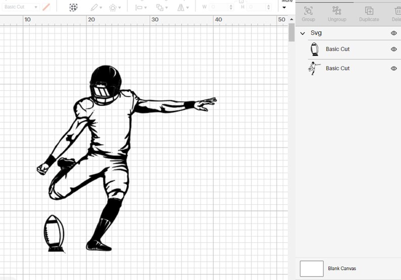 Football Kicker Svg Football Player Svg Colored Layers - Etsy