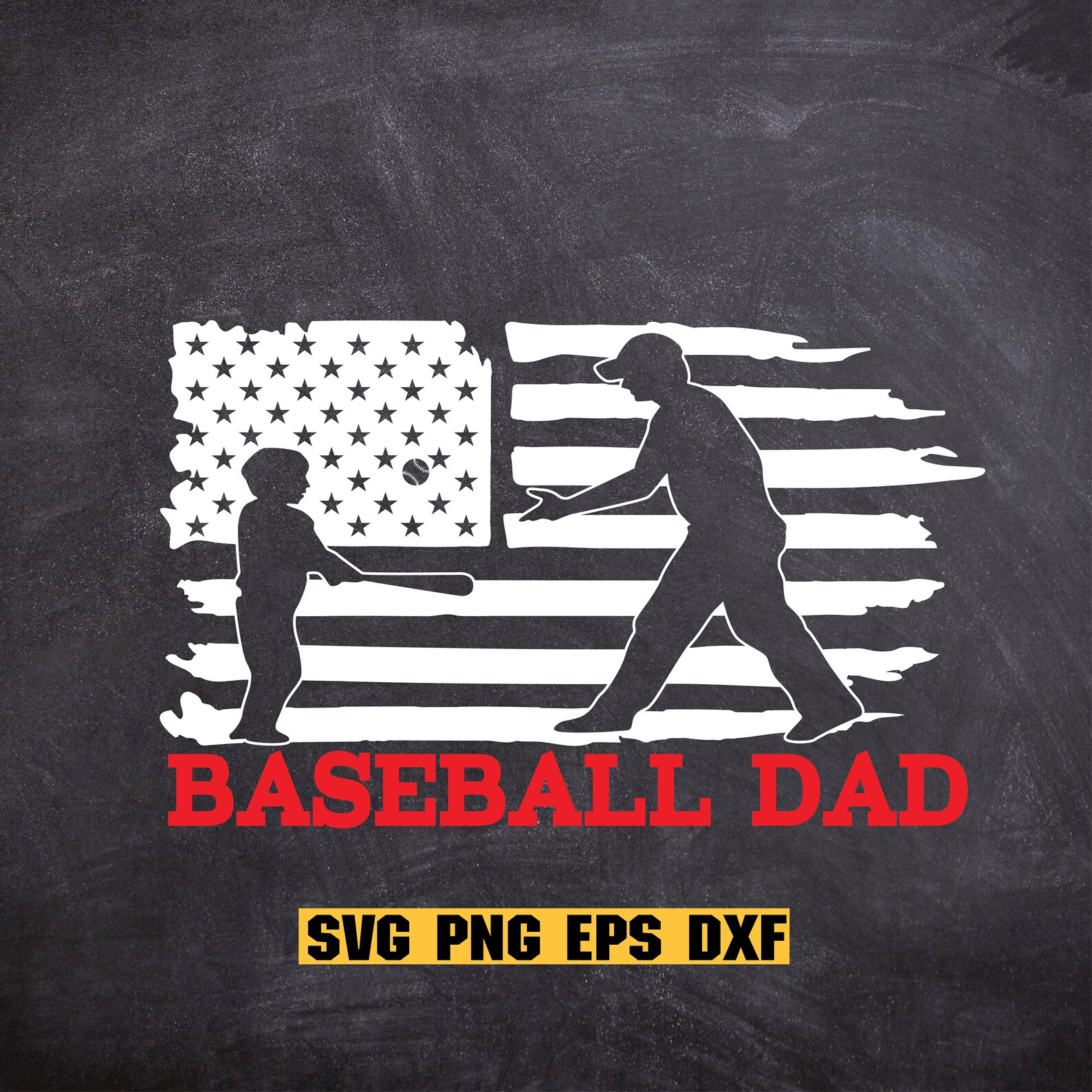 Baseball Svg Baseball Dad Flag Svg Father's Day Svg - Etsy