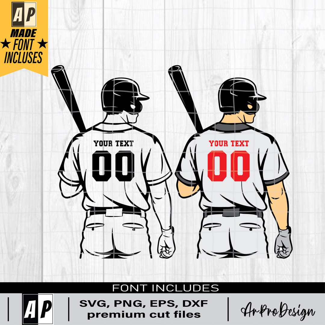 Baseball Player Svg, Colored Layers, Personalized Name Svg, Baseball ...