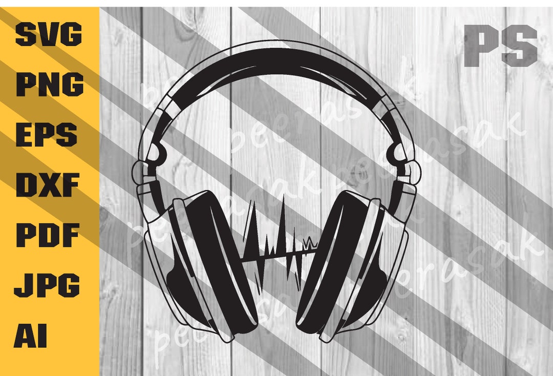 Head Phones SVG, Earphones SVG, Headphones Cricut, Headset Vector ...