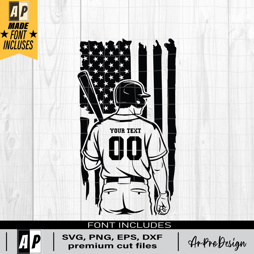 US Baseball Player Svg, Baseball Svg, Personalized Name Svg, Baseball ...