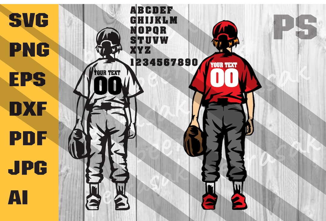 Baseball Boy Player SVG, Baseball Player SVG, Colored Layers, Baseball ...