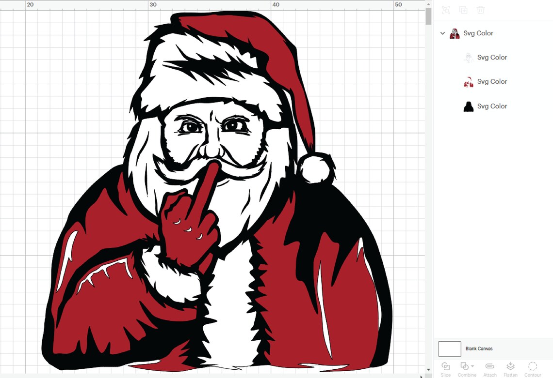 Santa Middle Finger Svg Santa Claus Svg Santa Svg Santa - Etsy