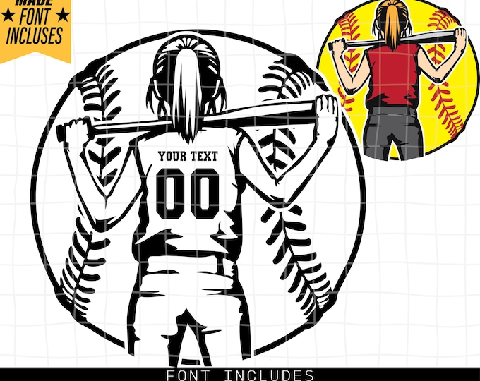 Personalized Name Svg | Softball Player Svg | Softball Team Svg ...