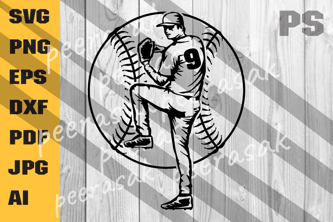 Baseball Pitcher Svg, Baseball Player SVG, Baseball Monogram for ...
